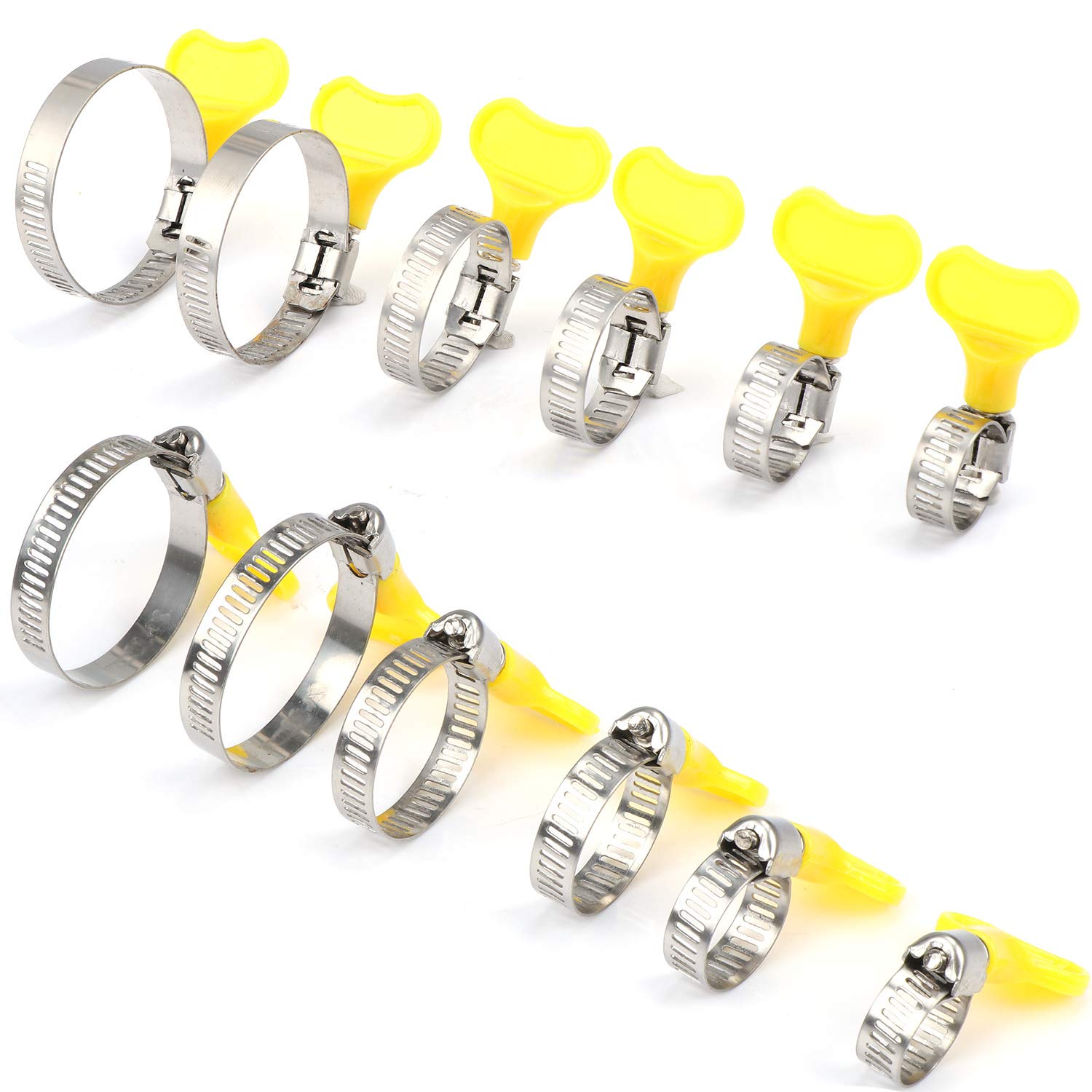 Morsetti HSEAMALL 50 pezzi Tipo chiave Fascetta stringitubo Fascette ...