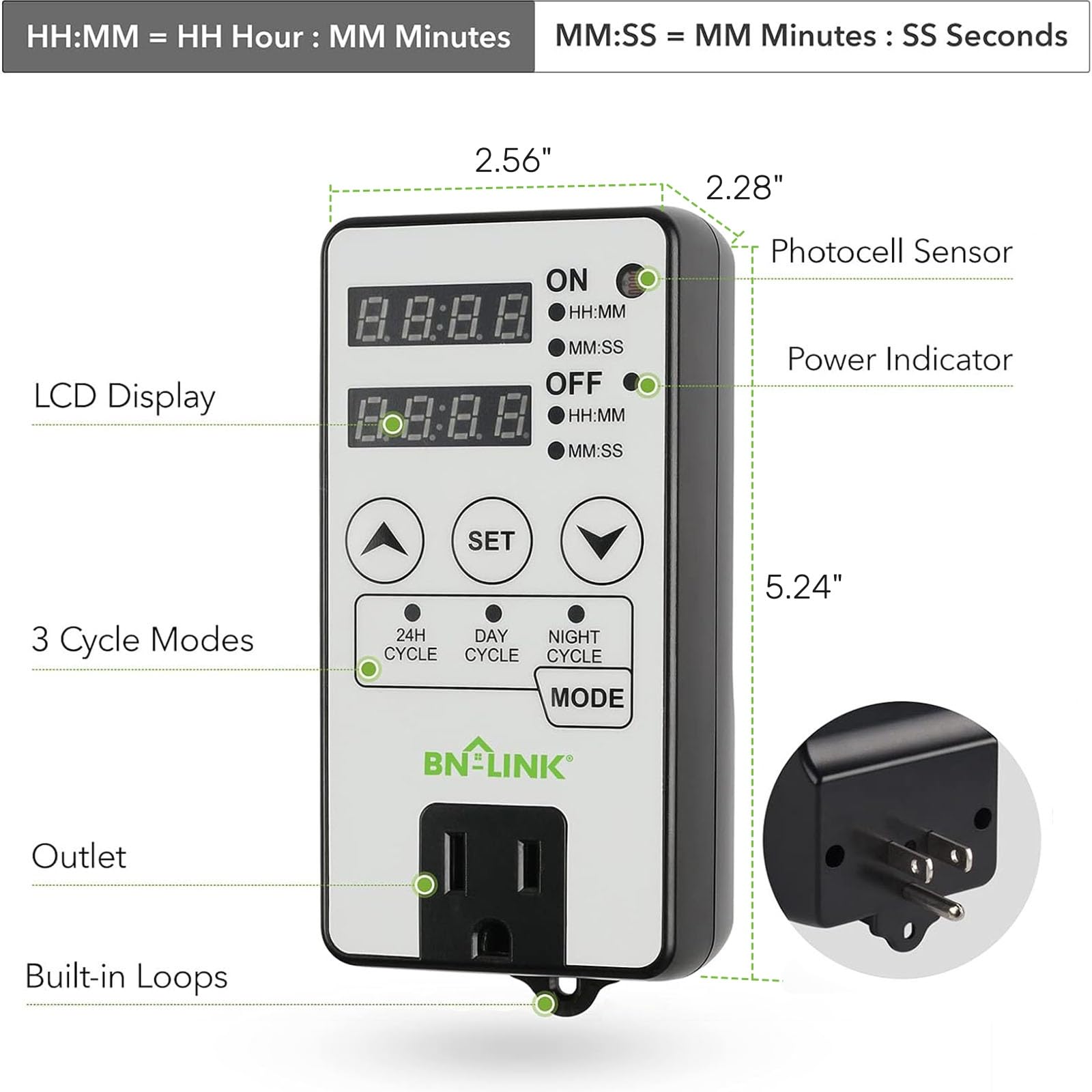 Mua BN-LINK Timer Outlet Short Period Repeat Cycle Intermittent Digital ...