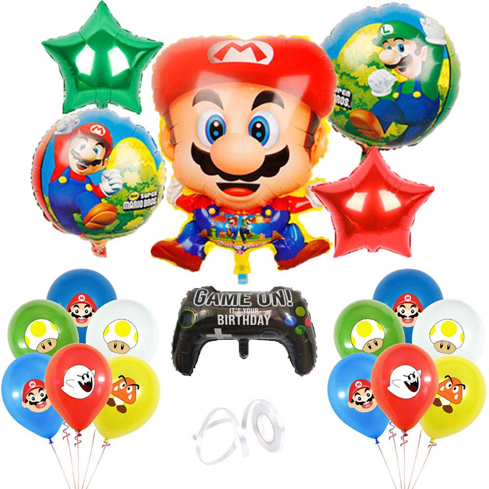 Buy Mario Brothers Balloons Mary Balloons Mario Birthday Party Supplies ...