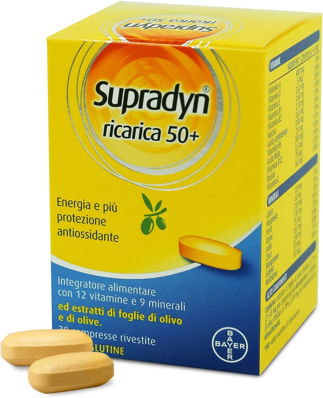 Supradyn Ricarica 50+ - Integratore Multivitaminico Specifico Over 50 ...