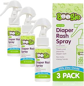 Amazon.com: Baby Diaper Rash Cream Spray by Boogie Bottoms, No-Rub ...