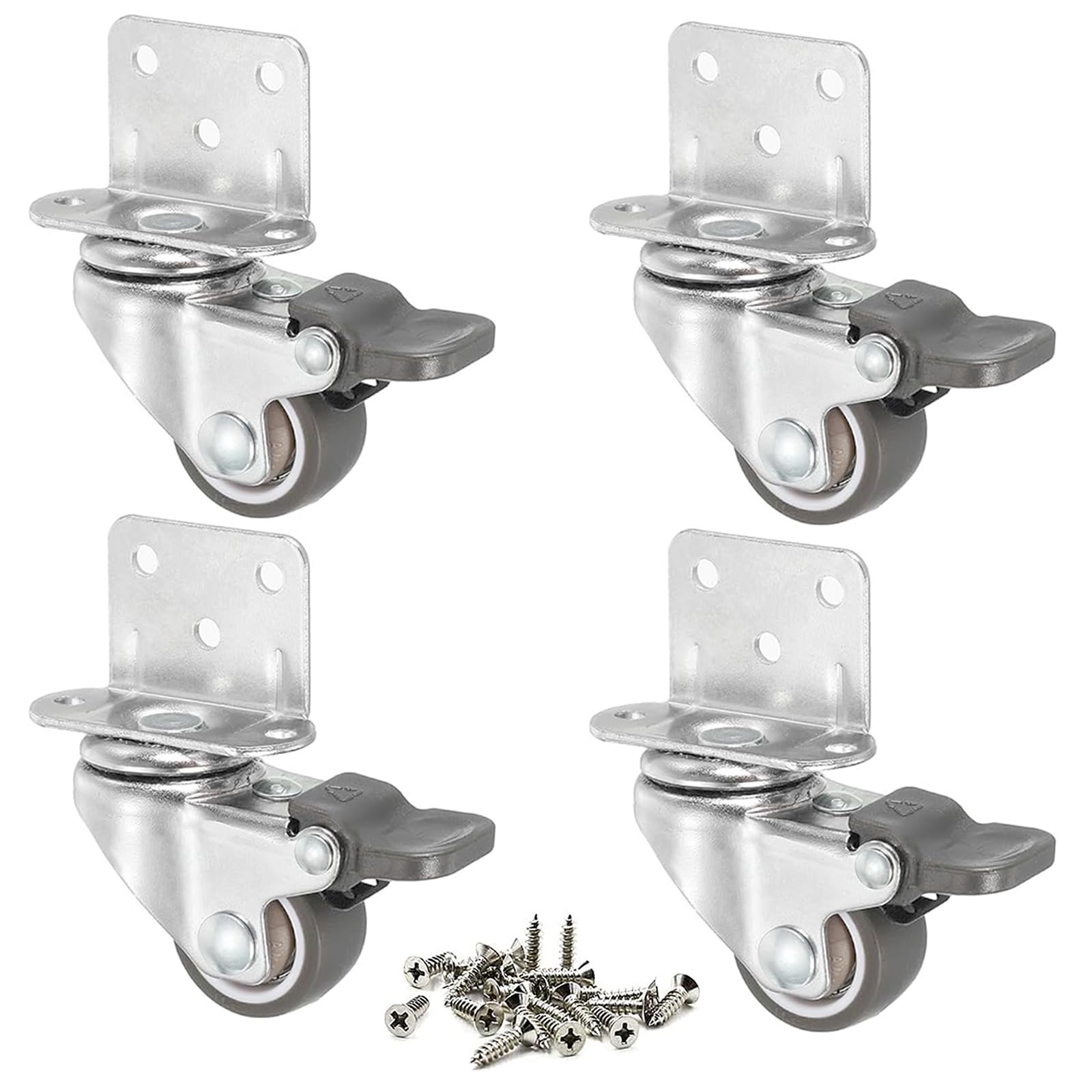 Mua L-Shape Caster Wheels 1 Inch, Low Profile Swivel Small Casters with ...