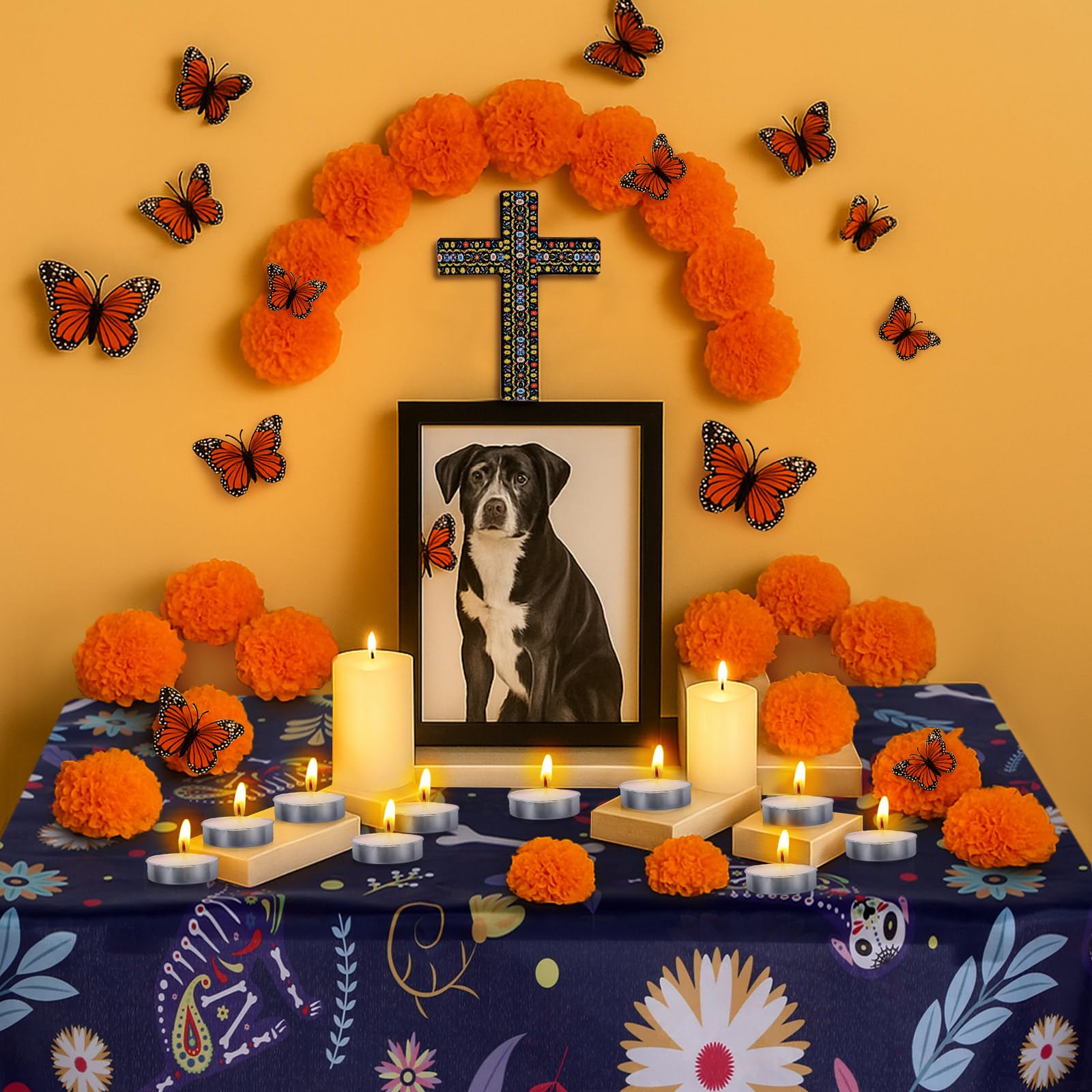 54 Pcs Dia De Los Muertos Altar Ofrenda Day of The Dead Decoration Dog ...