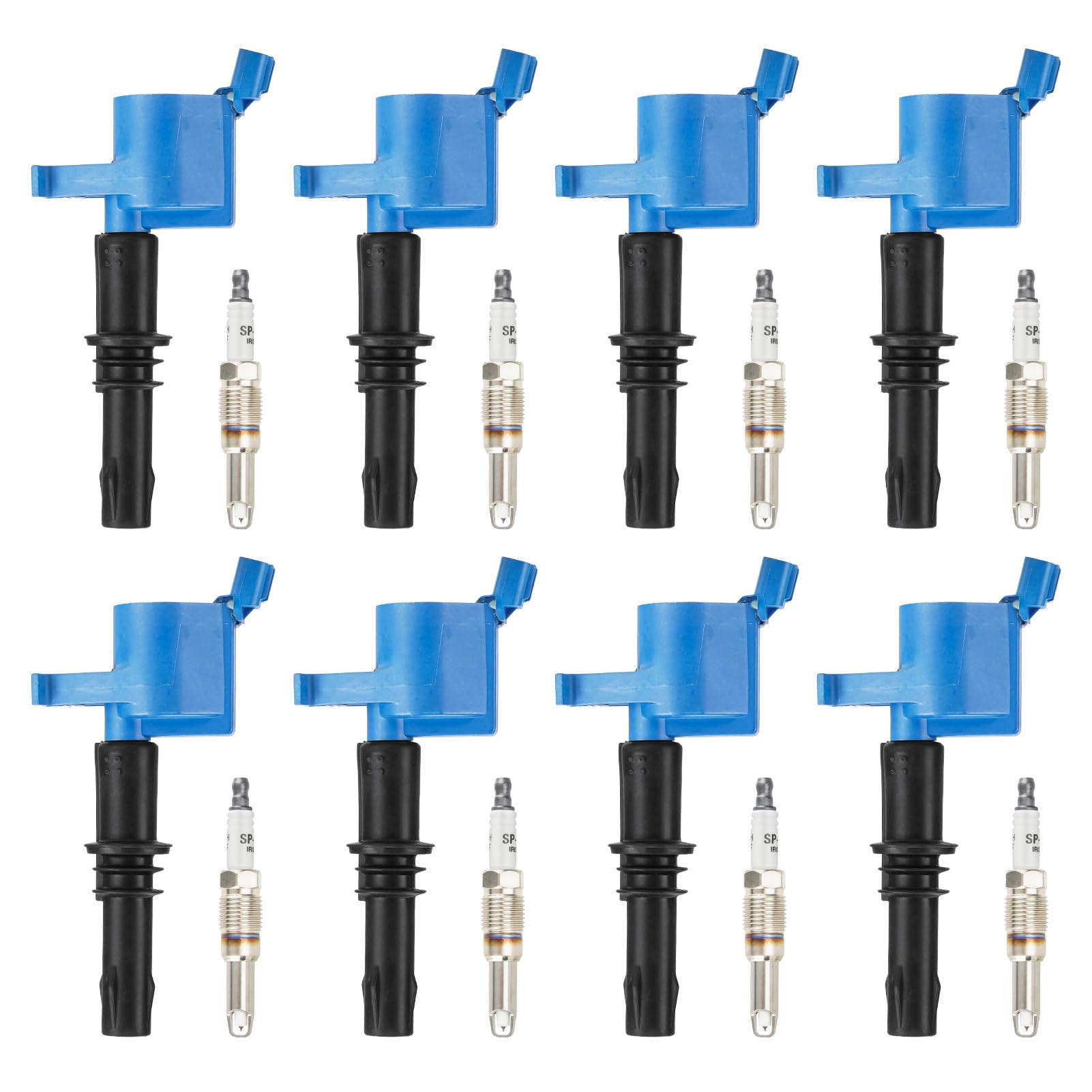 Ignition Coil Pack + Iridium Spark Plugs for Ford Expedition F150 F250 F350 Lincoln Mark LT ...