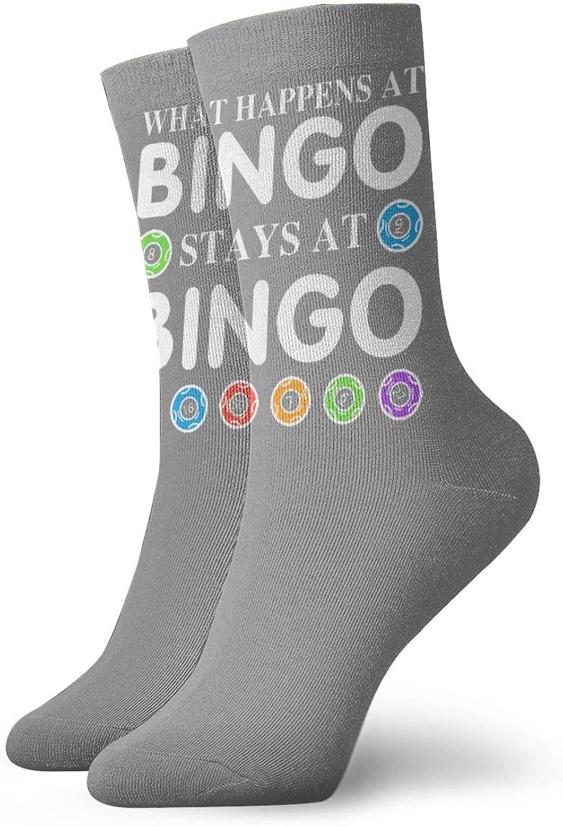 What Happens At Bingo Stays At Bingo Socks Men's Women's Athletic ...