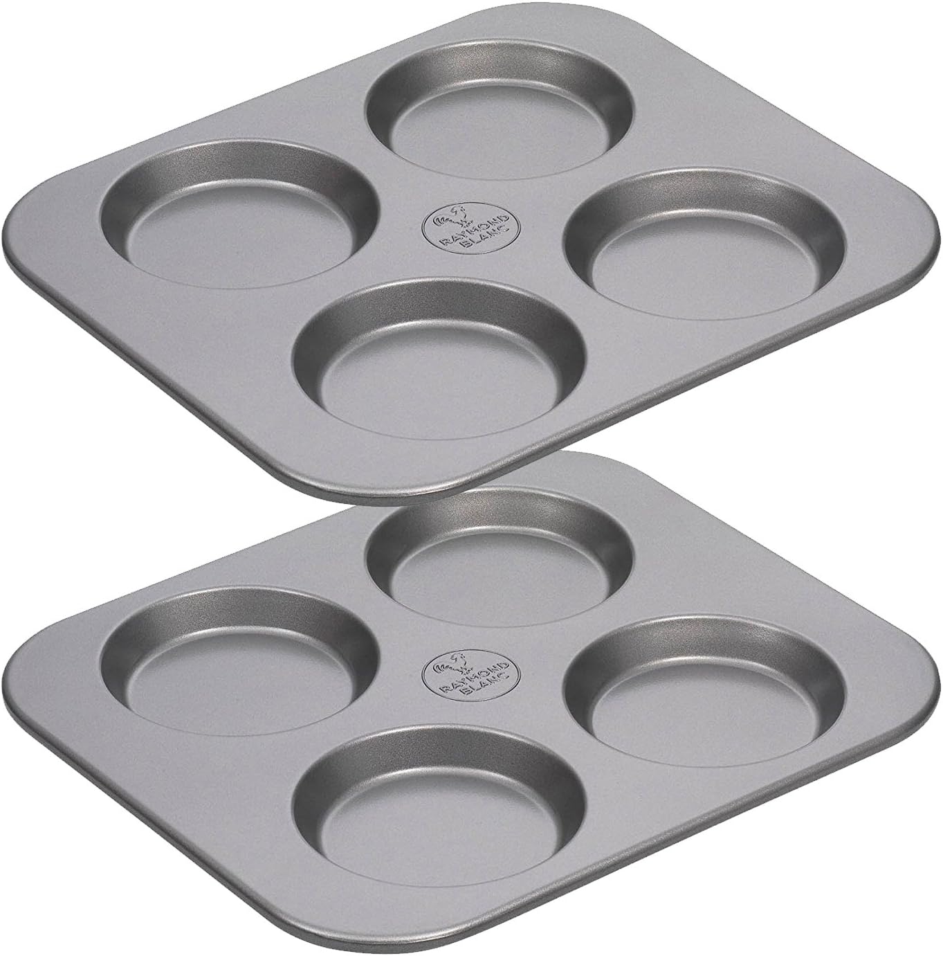 2 x Raymond Blanc 4 Hole Yorkshire Pudding Tin - 11" x 9.5"/28 x 24cm ...