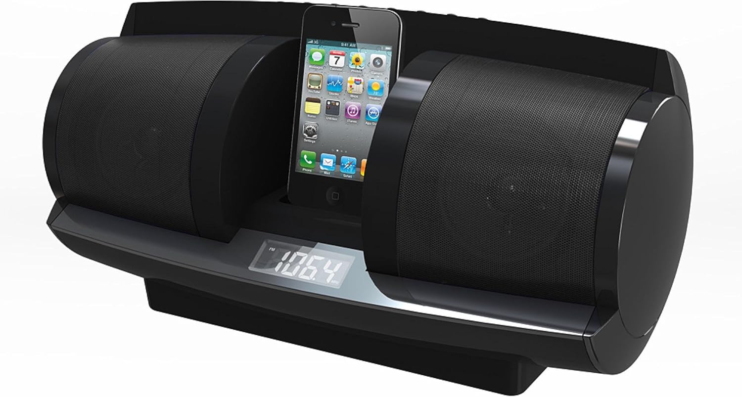 Coby CSMP137BLK Sistema de Bocina de base con reloj y radio AM/FM para ...