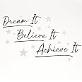 Amazon.com: Vinyl Wall Art Decal | (Dream It Believe It Achieve It ...