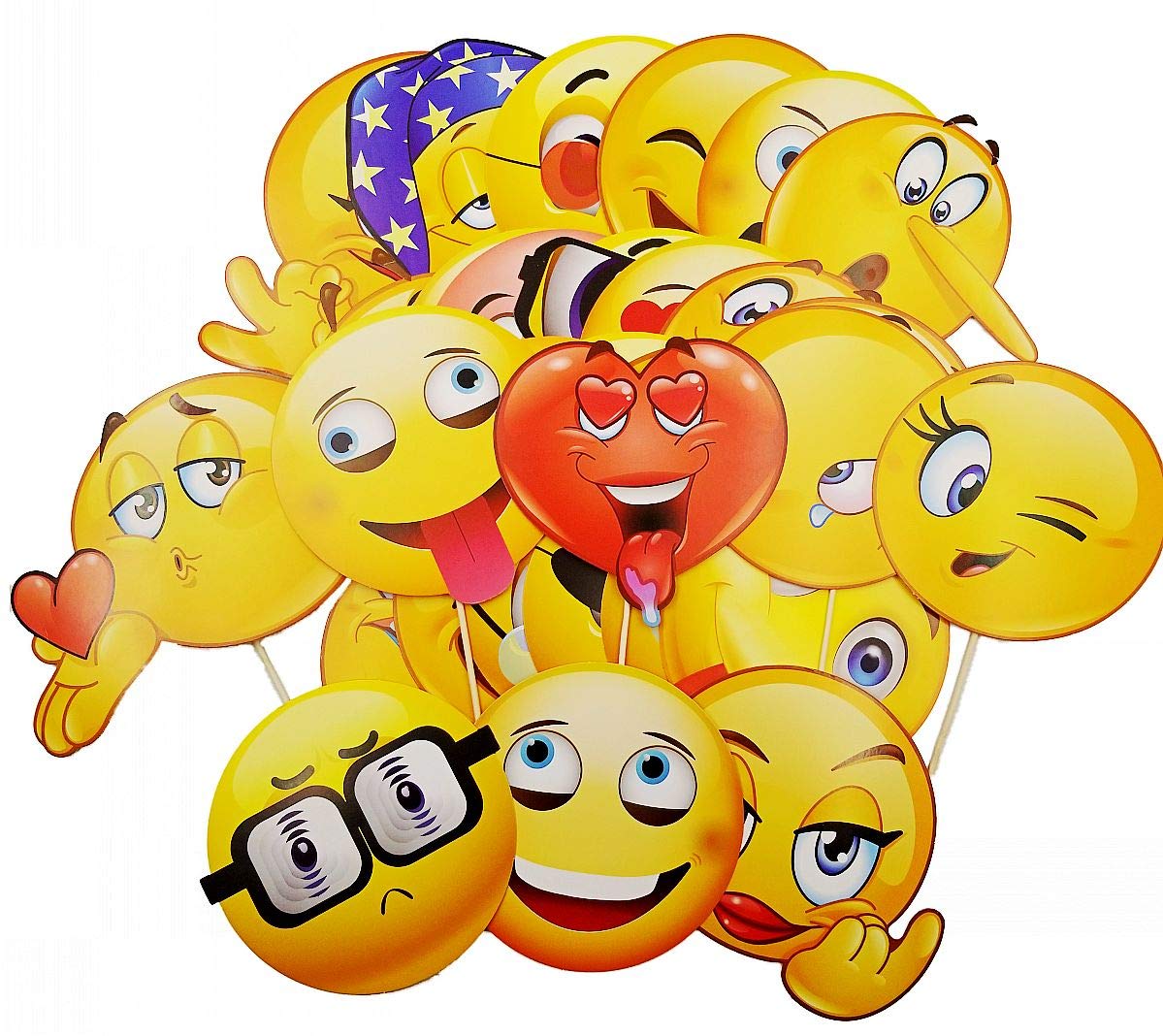 Forniture per feste JZK 31 x Emoji foto booth props selfie props ...