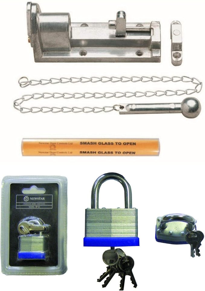 Emergency Escape Panic Bolt Break Glass Fire Exit Door Security Padlock ...