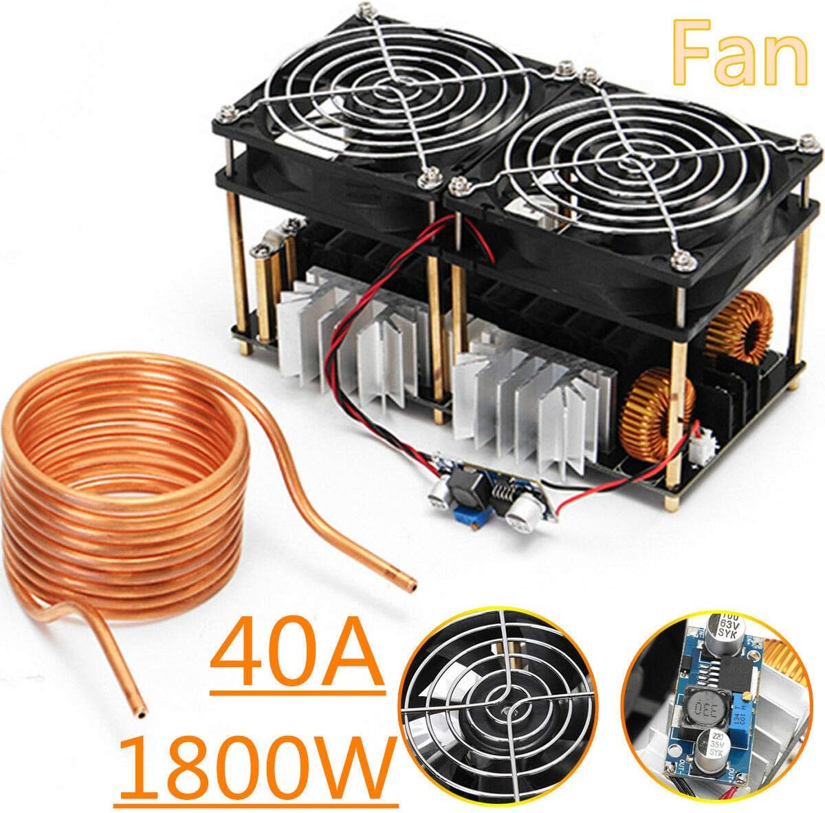 Amazon.com: Induction Heating Module ZVS Low Voltage Induction Heating ...