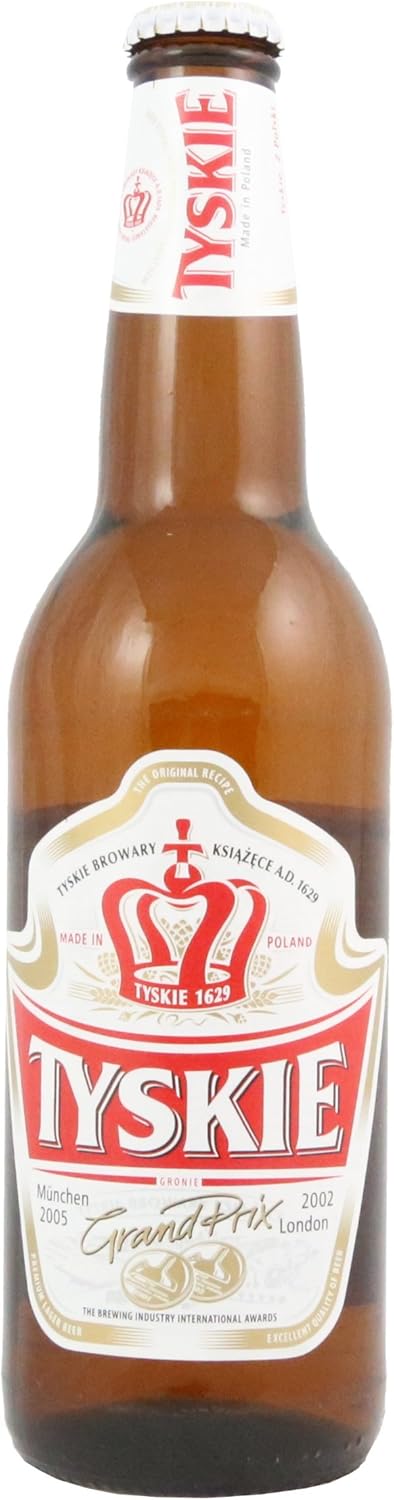 Tyskie Brewery - Tyskie 500ml - Poland - Tychy - 5.6%: Amazon.co.uk ...