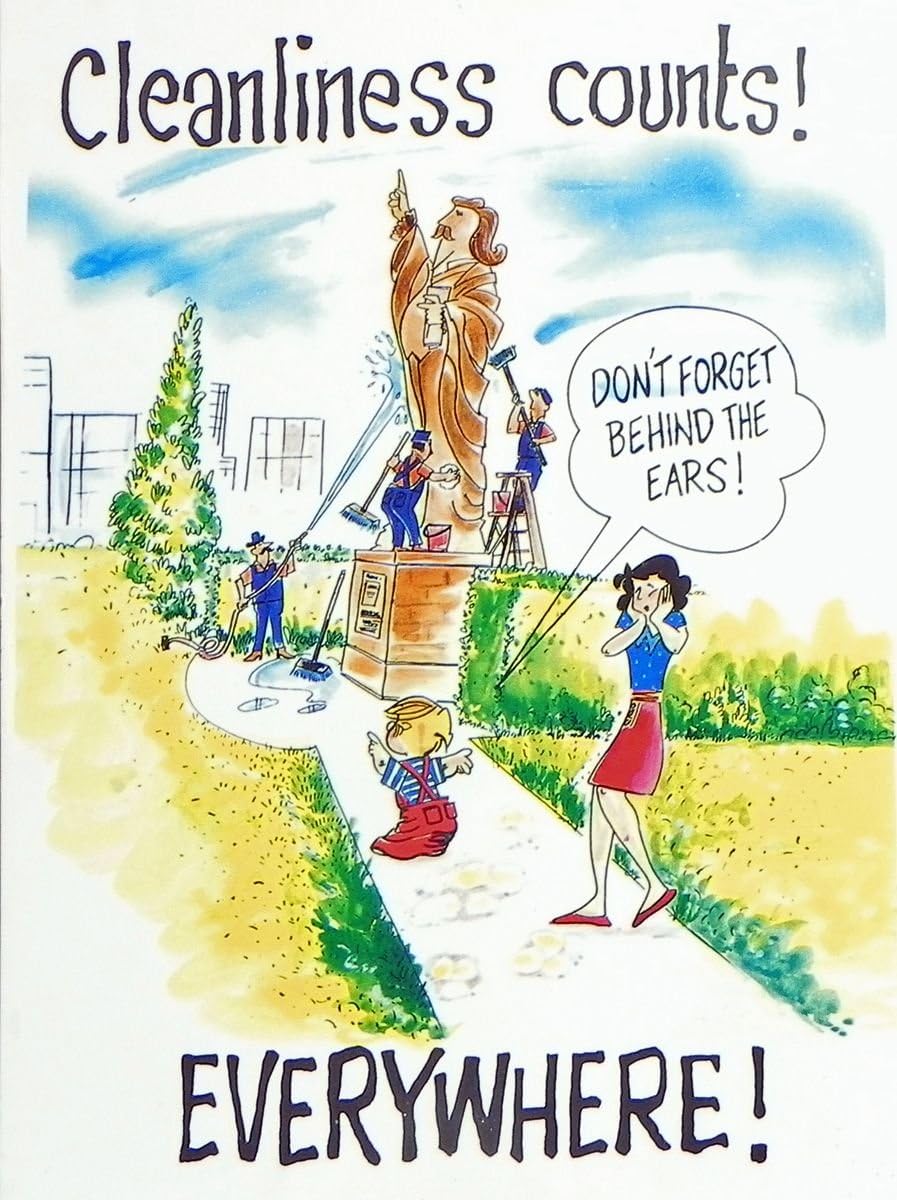 Amazon.com: DollsofIndia Cleanliness Counts Everywhere - Poster - 18 x ...