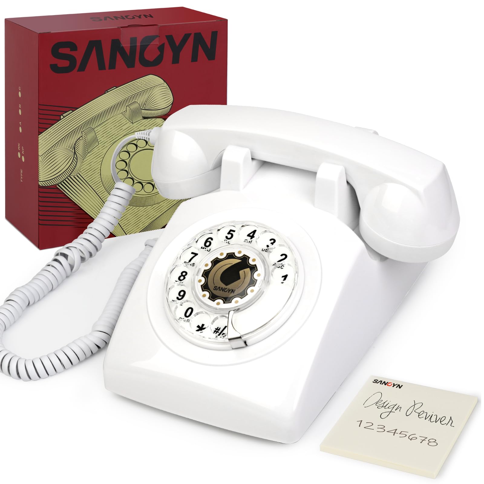 Sangyn Vintage Rotary Phone 1960s Retro Landline Telephone Old ...