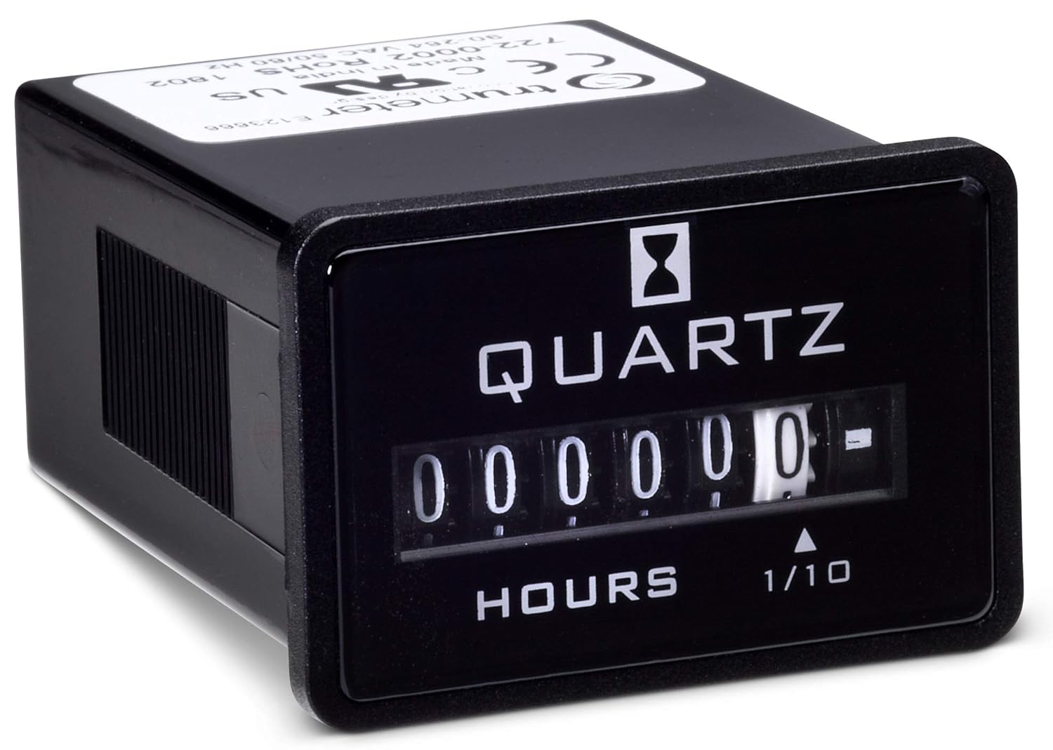 722-0002 | TRUMETER Hour Meter, 90-264VAC 50/60HZ, 6 Digit, Rectangular ...
