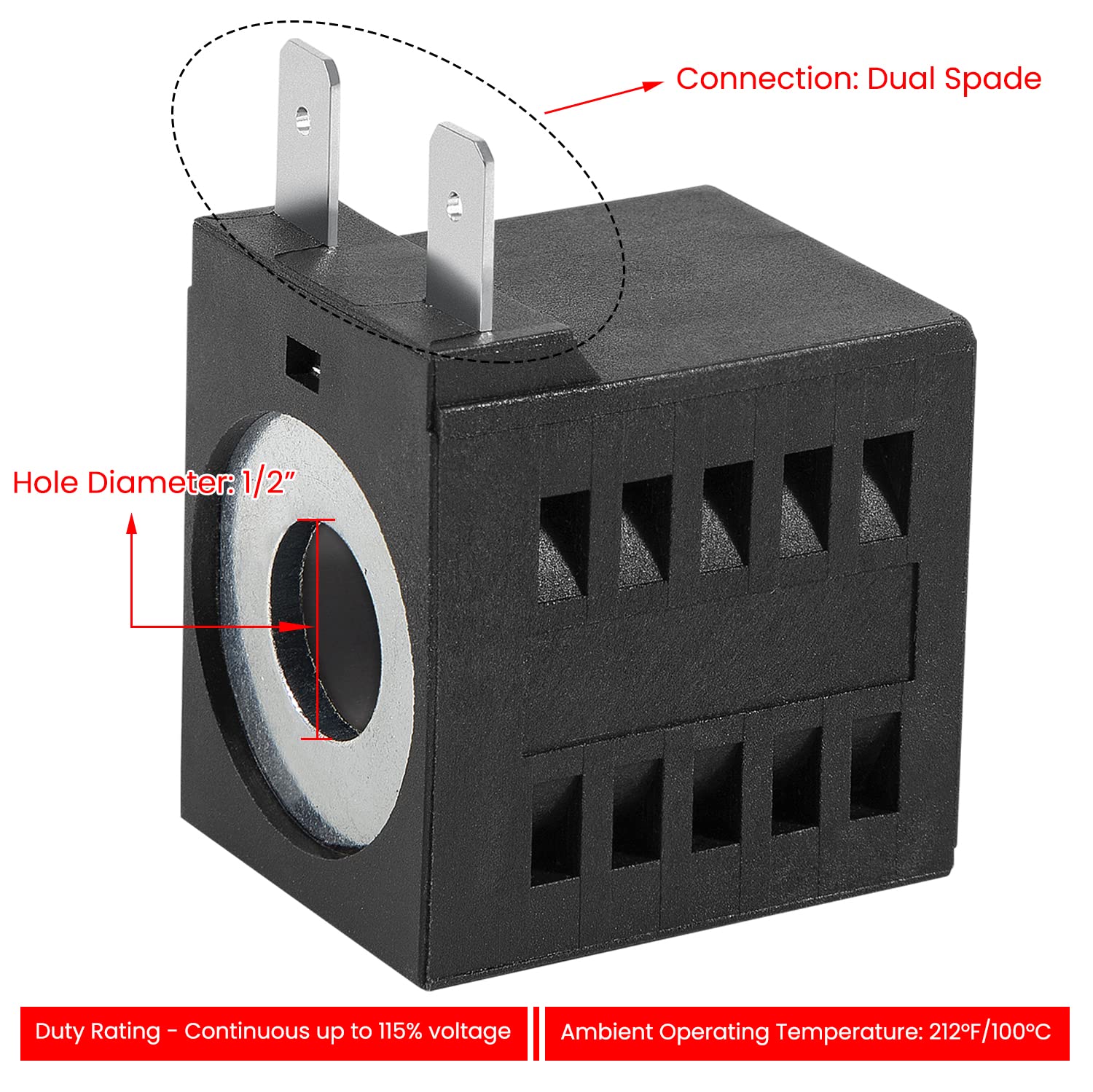 Mua 10225-96 Solenoid Coil 12VDC 16W Dual Spade Hydraulic Power Unit ...