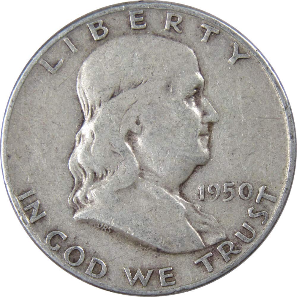 1950 50c Franklin Silver Half Dollar US Coin VG Very Good at Amazon's ...