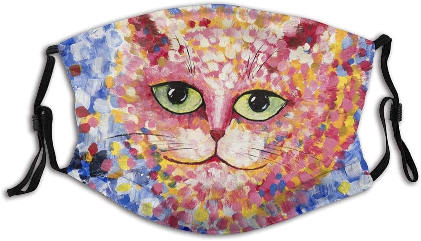 Mascarilla facial de gato para adultos, ajustable, lavable ...