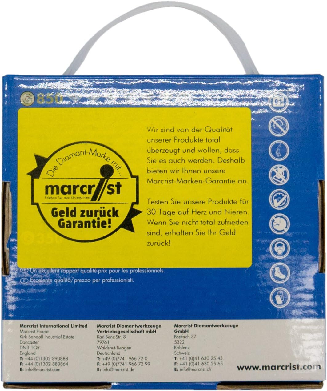 MARCRIST Diamond cup wheel HF850C 125 mm x 25 grinding disc – BigaMart