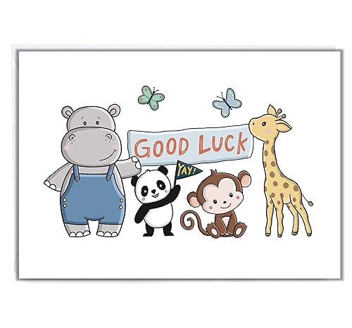 Good Luck Card - Animals: Amazon.co.uk: Handmade