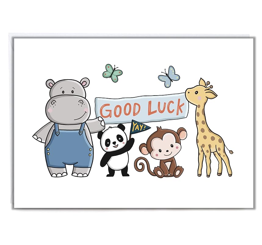 Good Luck Card - Animals: Amazon.co.uk: Handmade