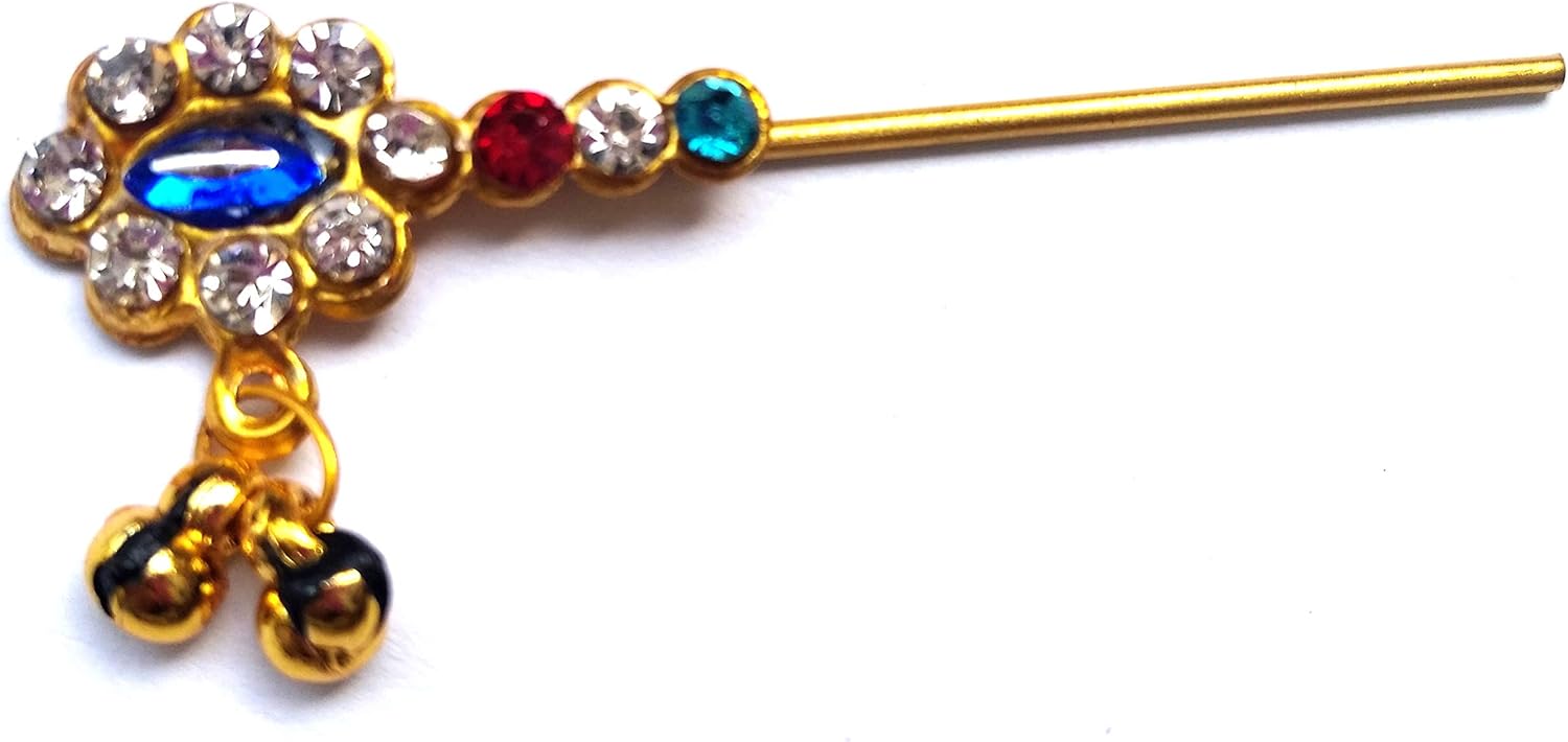 Buy AJ Arihant Beautiful Multicolor Stone Work bansuri for Kanha ji ...