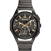 Amazon.com: Bulova Men's CURV High Performance Quartz Black and Rose ...