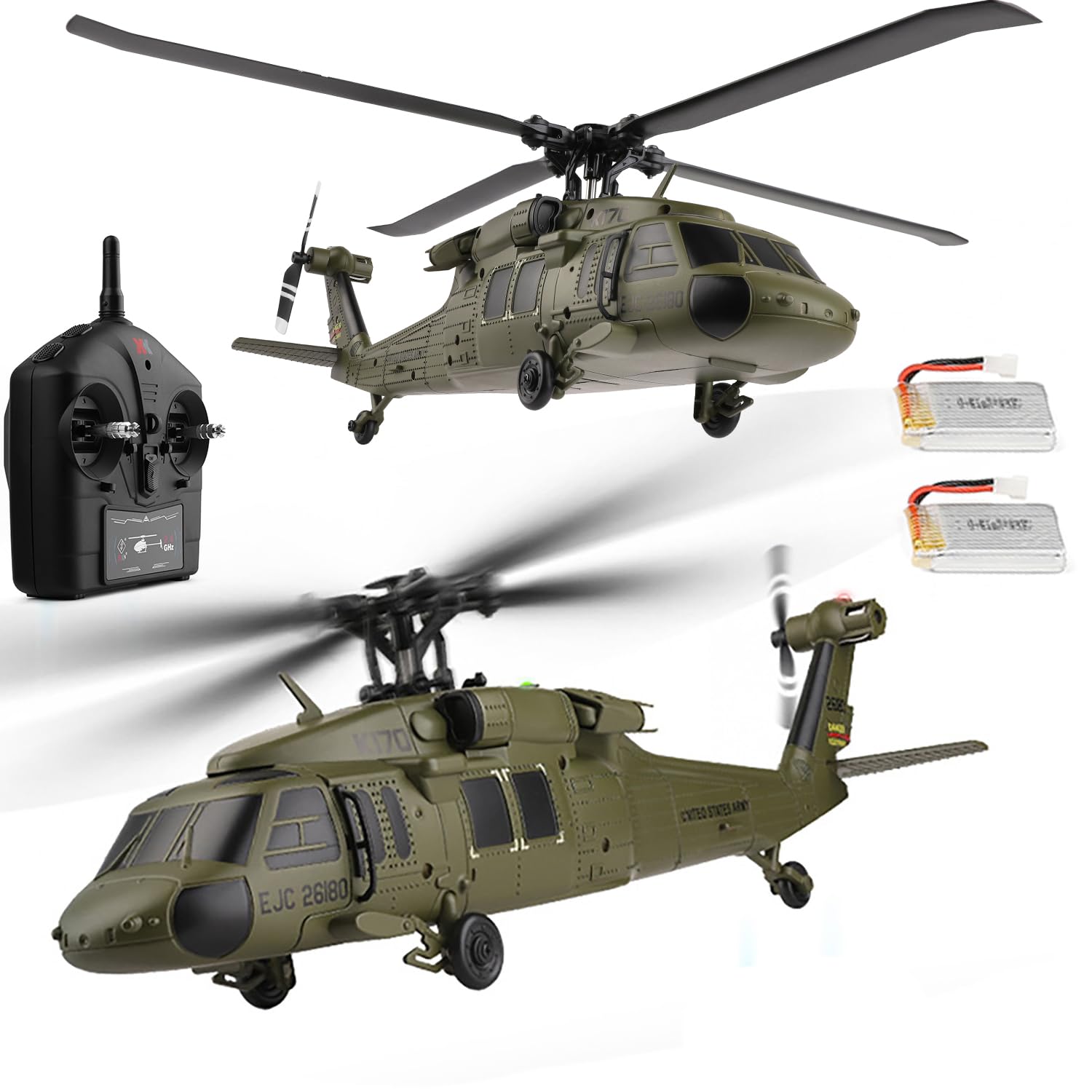 Ssccgym K170 UH-60L Remote Controlled Helicopter Aircraft Plane 2.4Ghz ...