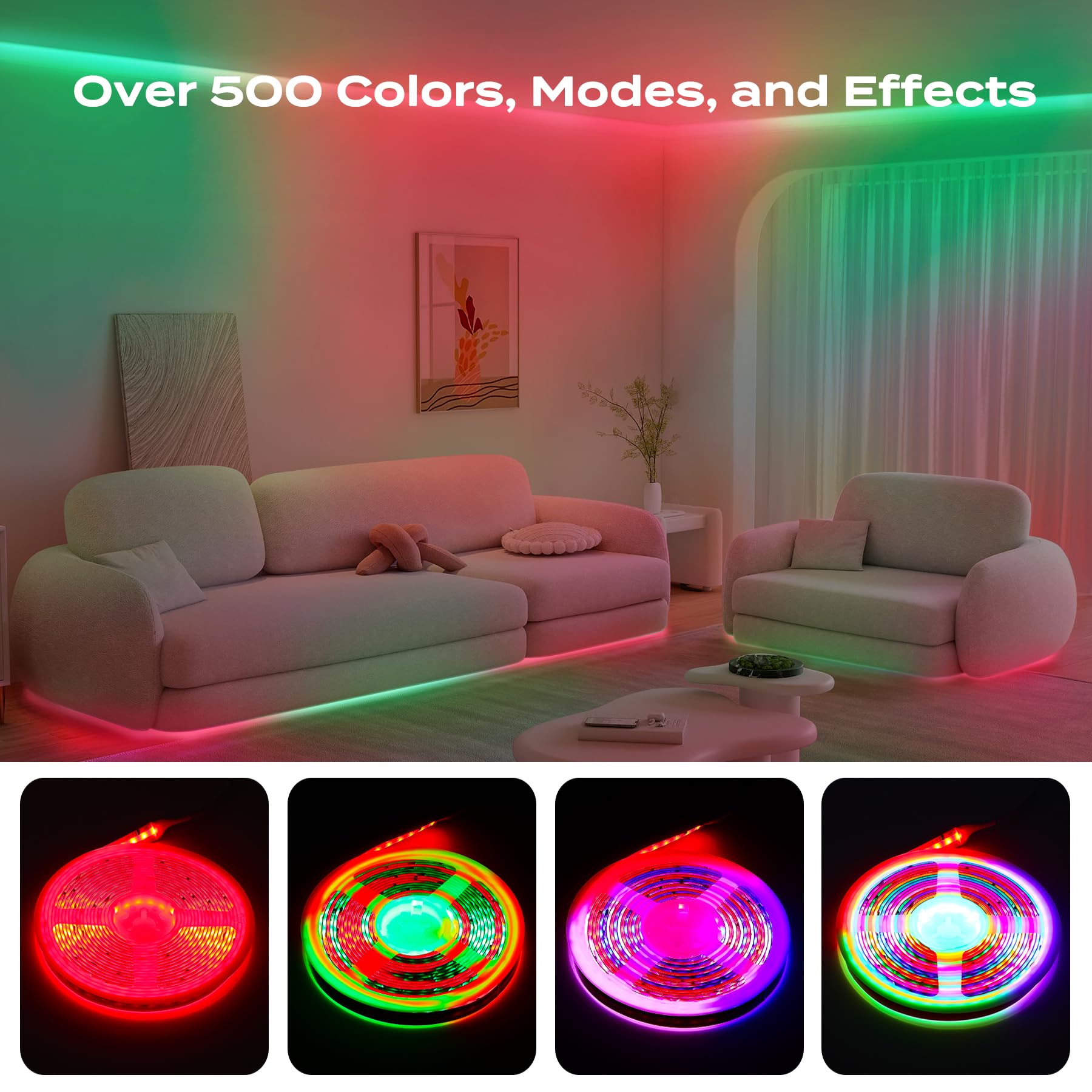 Mua BrightLux RGBIC COB LED Strip Light for Bedroom, Color Changing ...