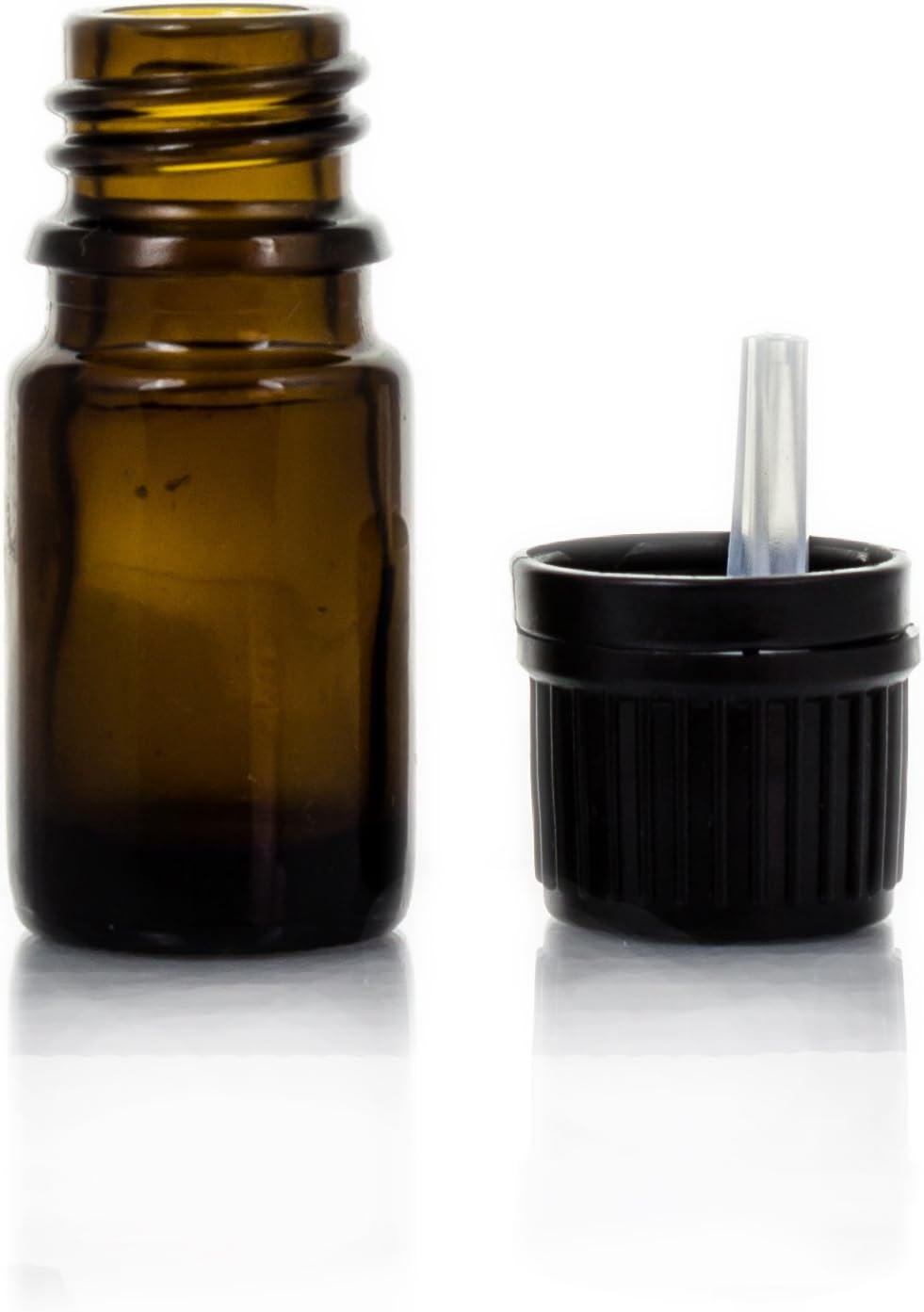 Pack of 5 - Amber Glass Bottles with Dropper Cap 10ml for Aromatherapy ...