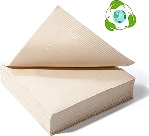 Amazon.com: Recycled Post Consumer Napkins, Compostable Unbleached Eco ...