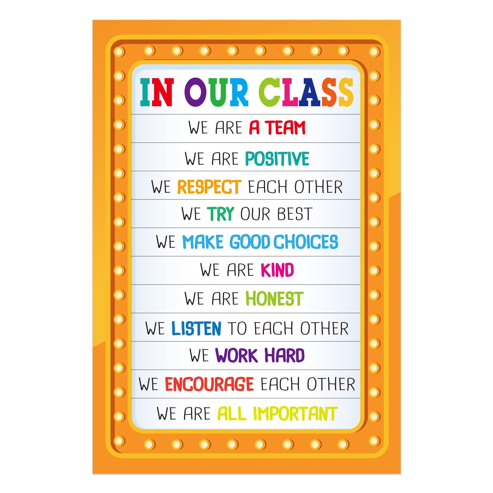 FaCraft Classroom Rules Poster - Motivational Posters for Classroom ...
