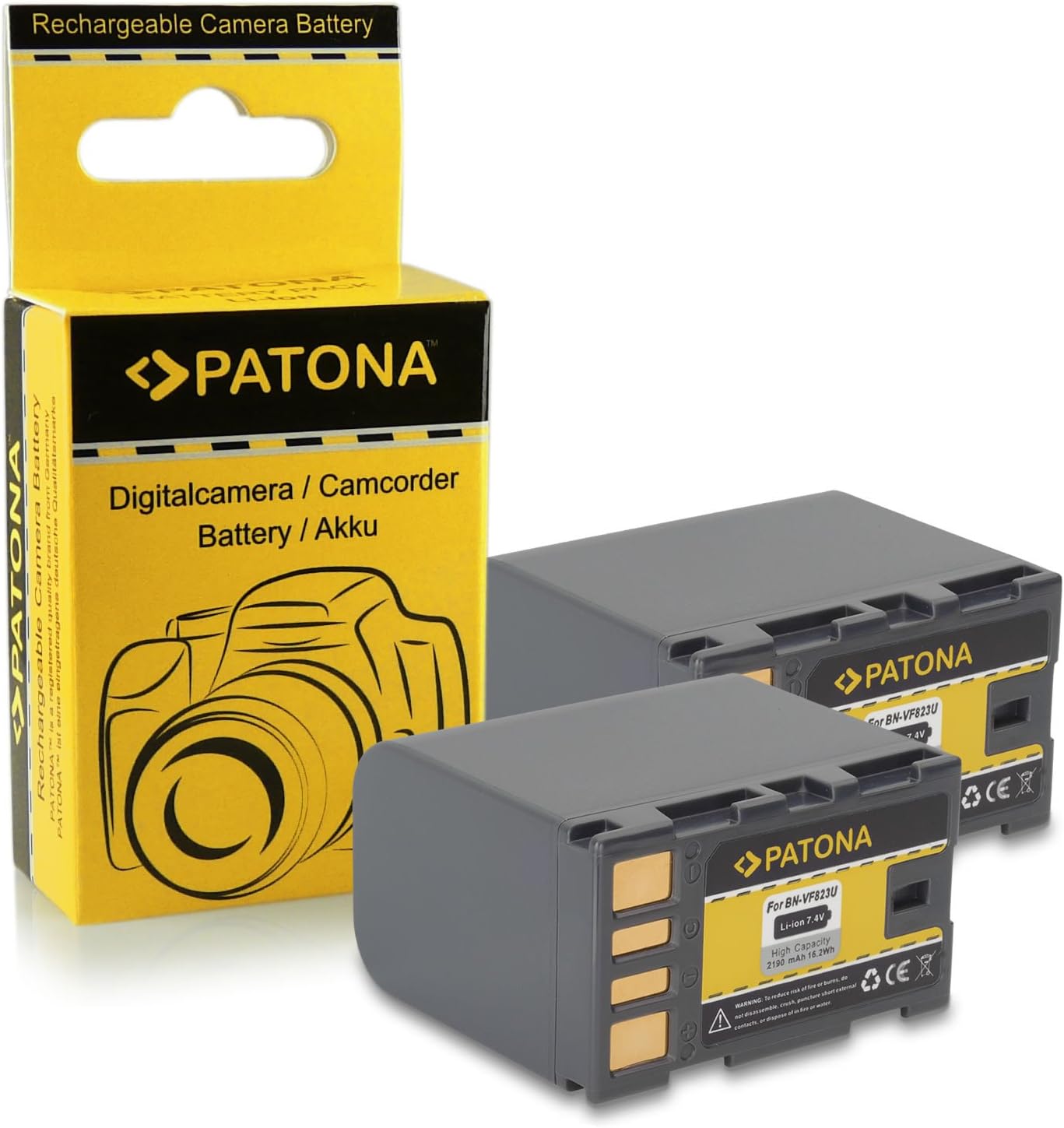 2x Batería BN-VF823 / JVC BN-VF823U para JVC GR-D720 | GR-D721 | GR-D725 | GR-D726 | GR-D727 ...