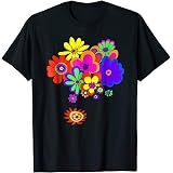 Amazon.com: 60s 70s Retro Flower Power - Groovy Frisco 1 Poster T-Shirt ...