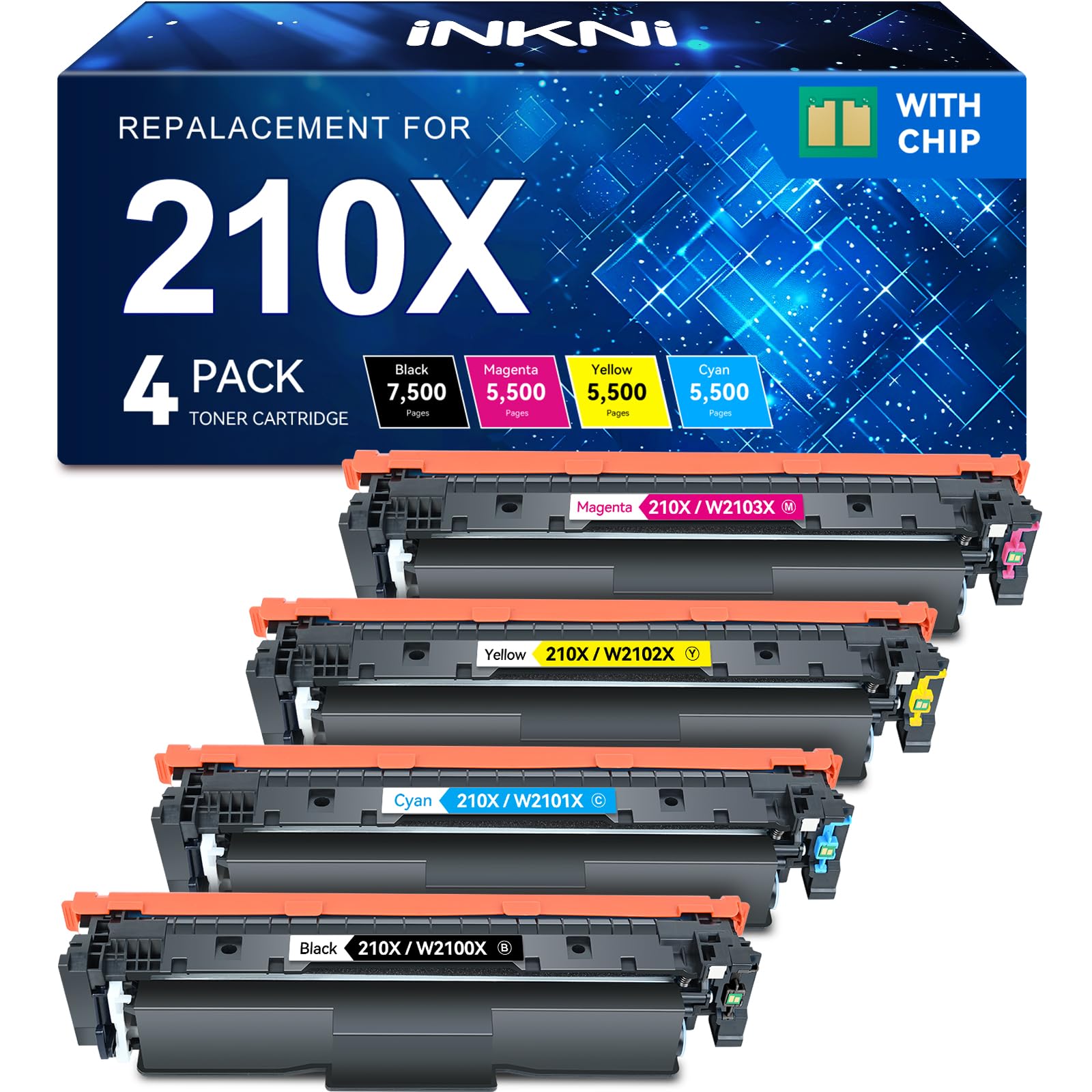 InkNI Compatible Toner Cartridges Replacement for HP 210X 210A 210 ...