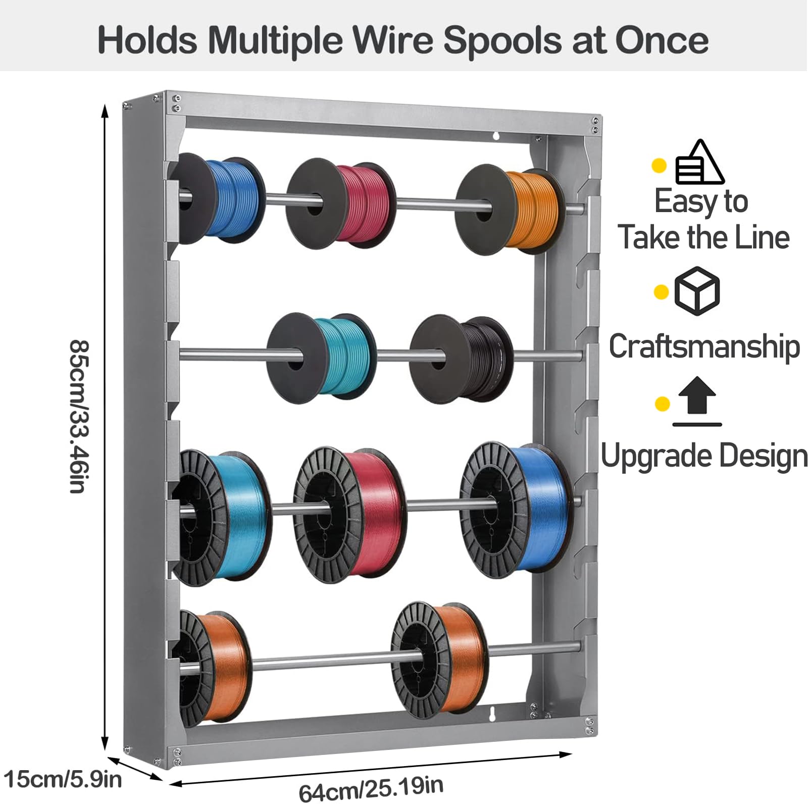 Mua Wire Spool Rack Heavy Duty Cold-Rolled Steel Wire Dispenser Conduit ...