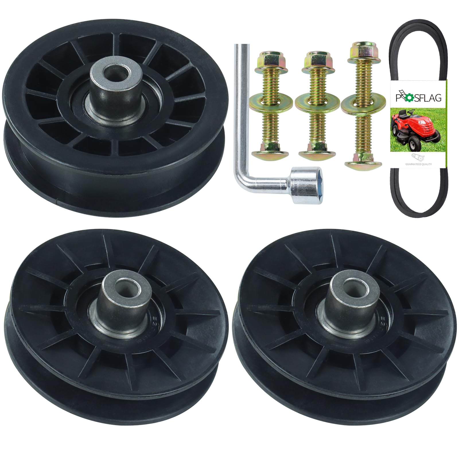 POSFLAG 2 Pack 532194326 V-Groove Idler Pulley with 532194327 Idler ...