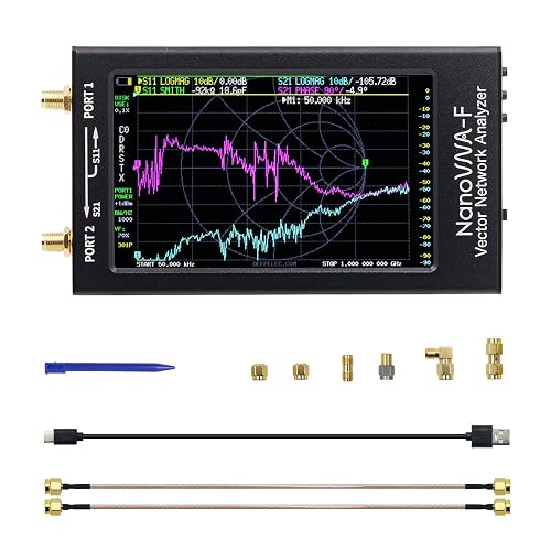 NanoVNA-F V3.1 10KHz-1.5GHz Vector Network Analyzer 4.3 Inch IPS Button ...