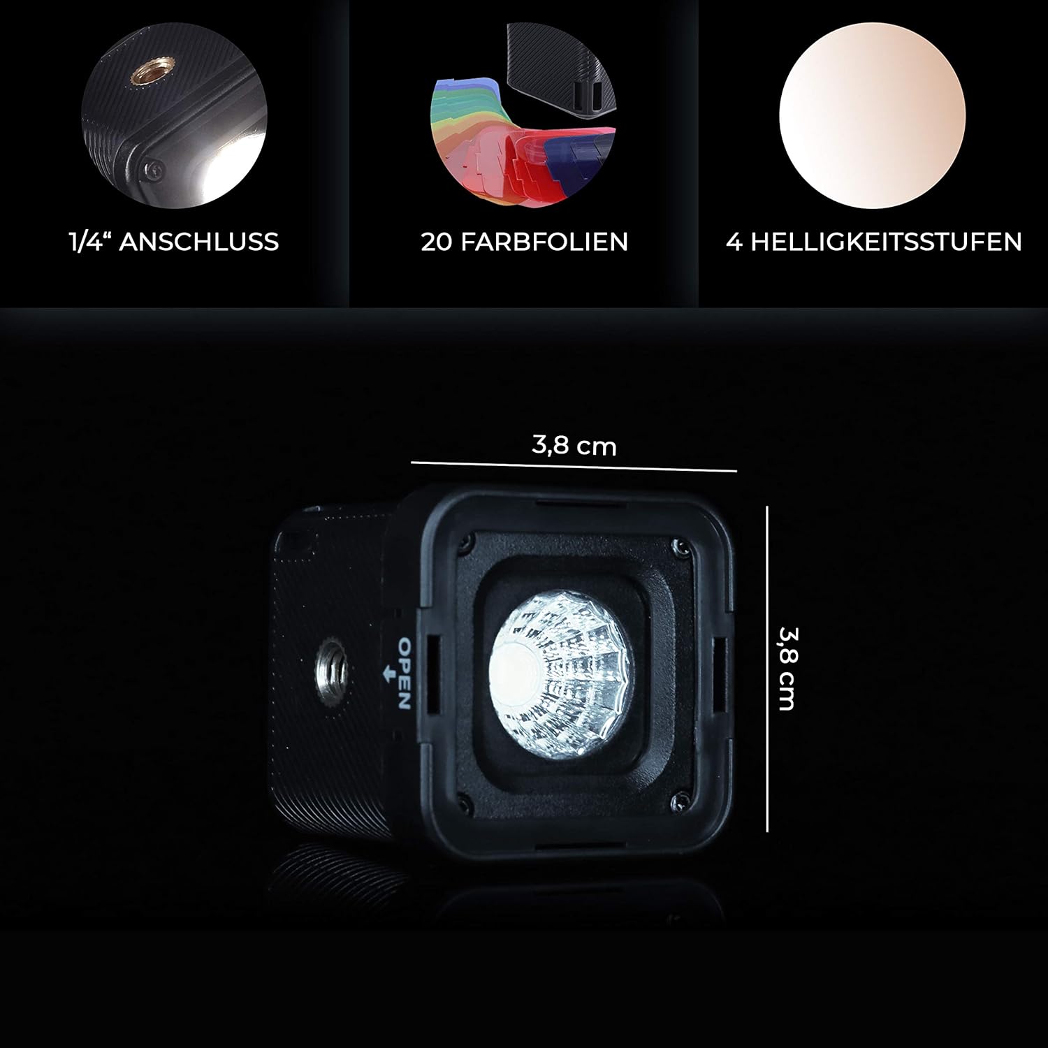 Rollei Lumen Solo LED Fotolicht mit 20 Farbfiltern I: Amazon.de: Kamera