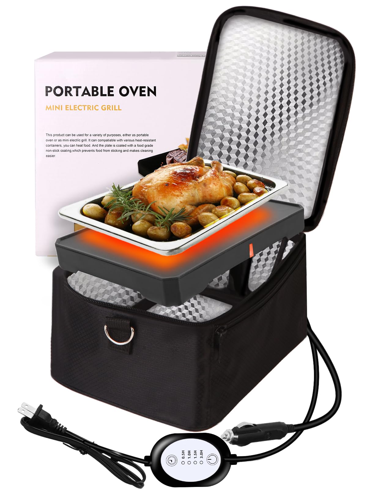 Mua Mini Portable Oven with Heating Time Controller, 9.06"x6.61"x0.98 ...