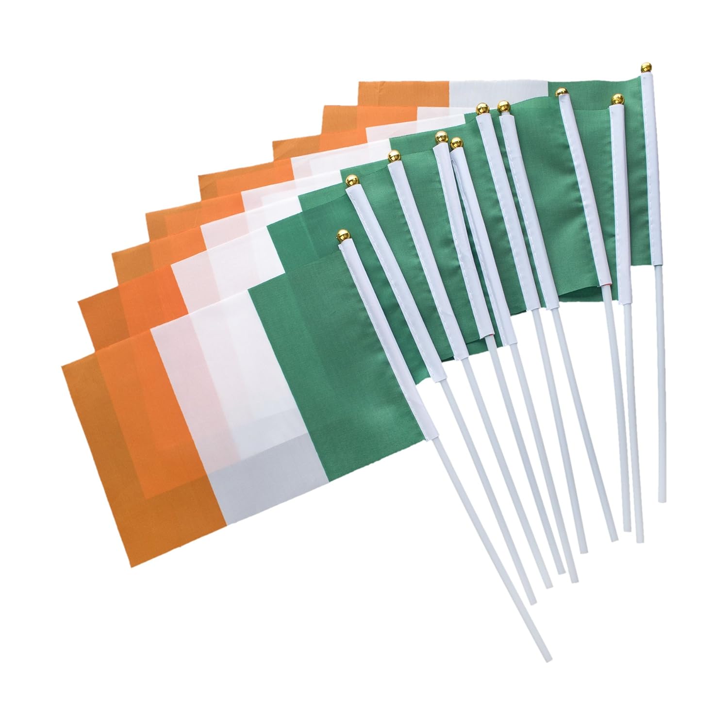 Aspire 10PCS/Pack 8.2X5.5 Inches Hand Held Flags American Decoration ...