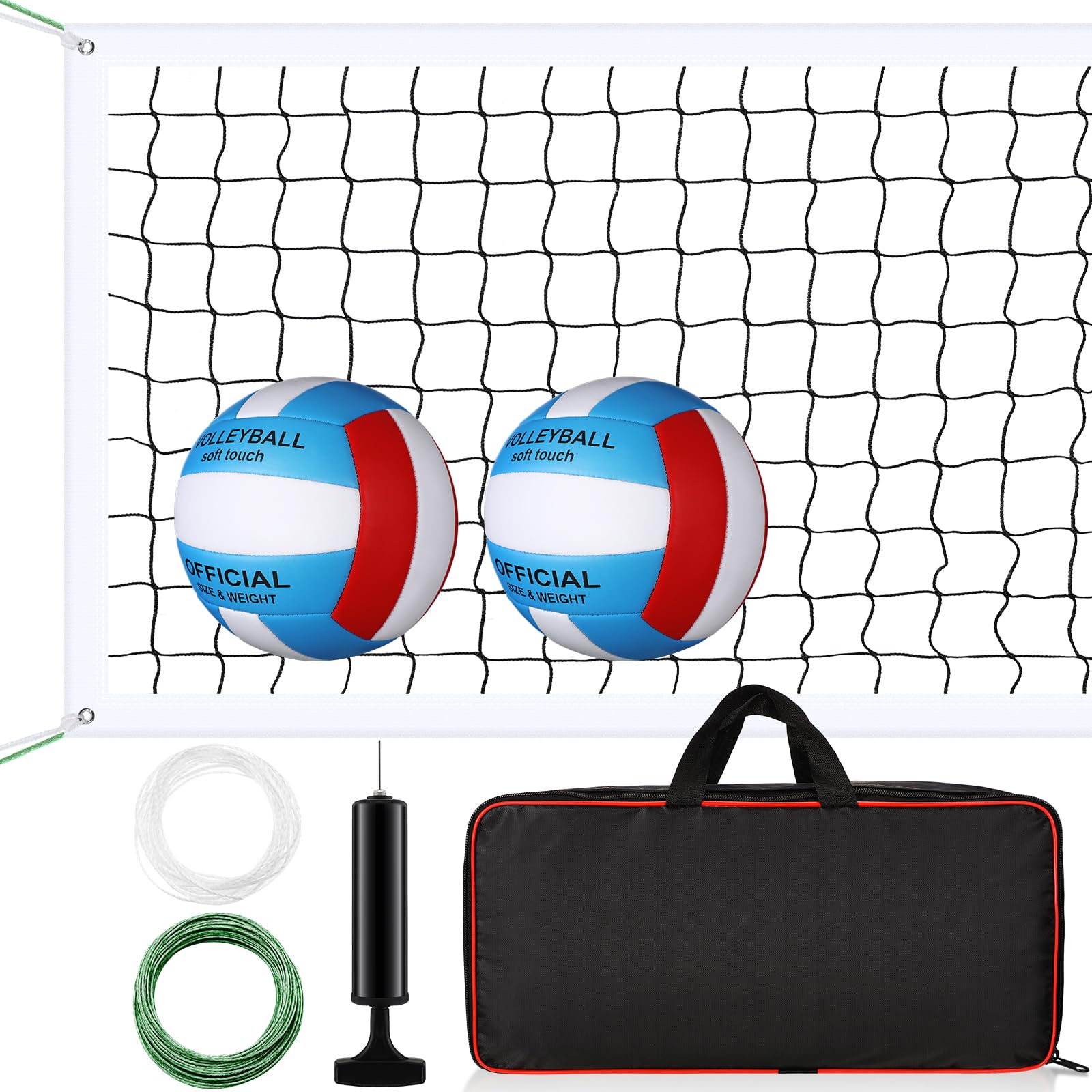 Mua Meooeck Volleyball Net Set Includes 32x3ft Net 2 Volleyballs with ...