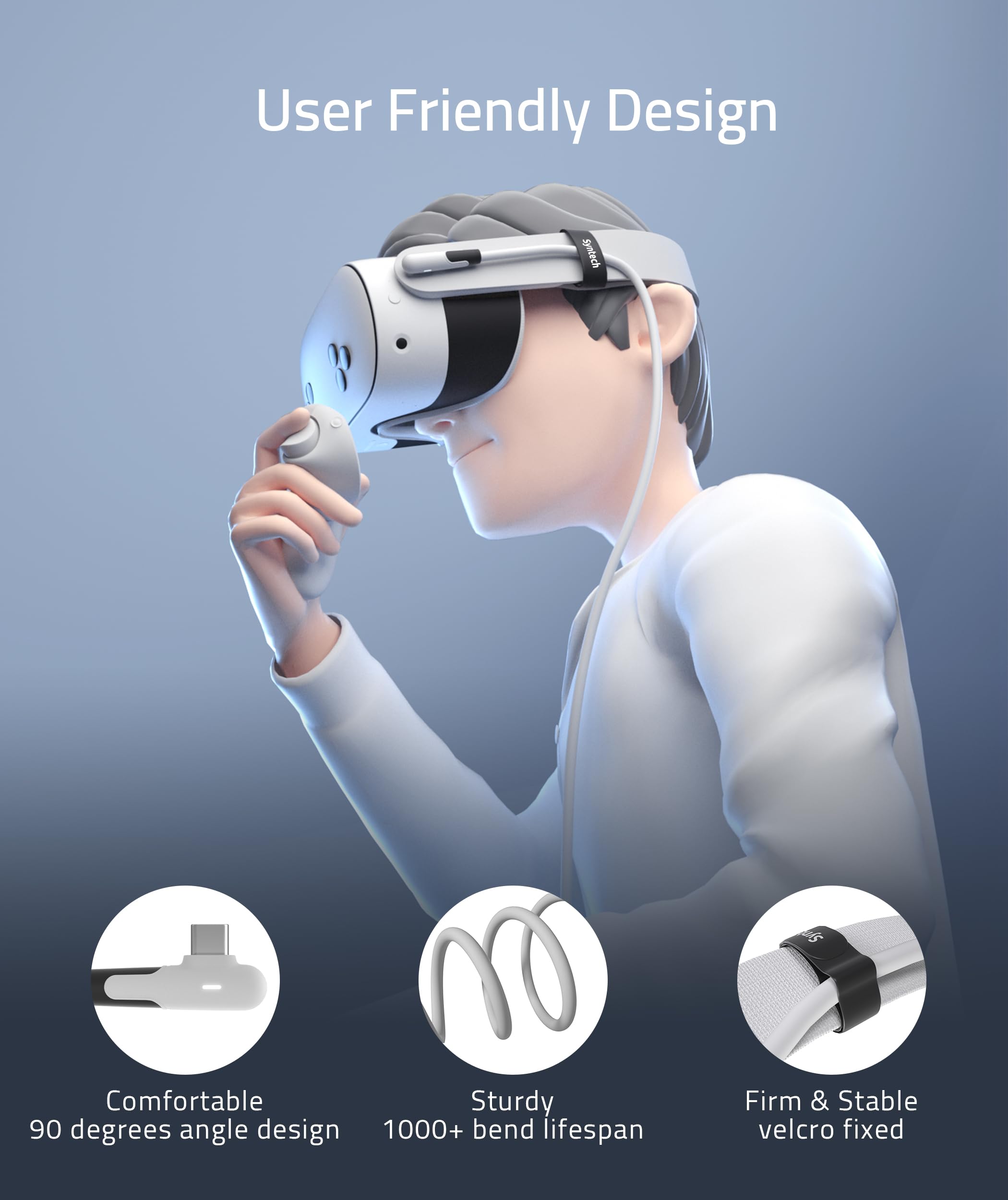 Mua Syntech Link Cable 16FT Compatible with Meta/Oculus Quest 3/Quest 3S, Pico 4/Ultra ...