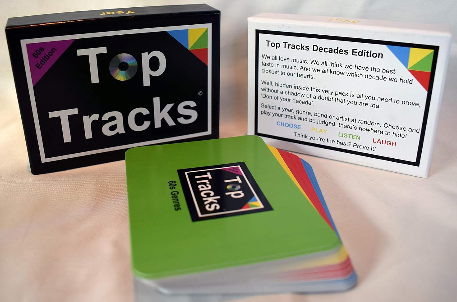 Top Tracks 60s Edition – Music Card Game for 3 or More Players – BigaMart