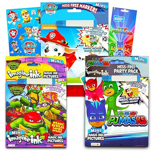 Magic Ink Coloring Book Set - Bundle of 3 Imagine Inks for Kids ...