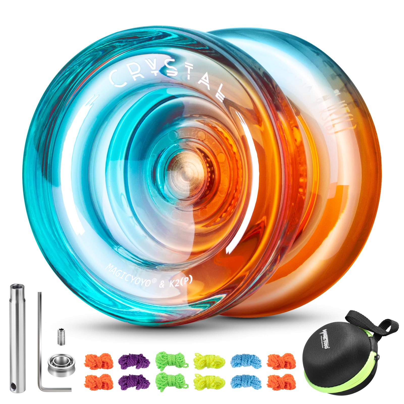 Yoyo K2 Crystal - Professional Responsive Yoyo for Kids Beginners, Dual ...