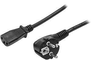 Amazon.com: StarTech.com 2m (6ft) Computer Power Cord, 18AWG, EU Schuko ...