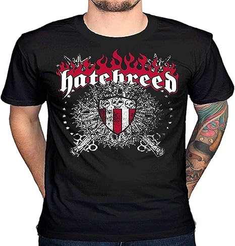 Fashion Design Men T Shirt Hatebreed T Shirt Skull and Maces Metalcore ...