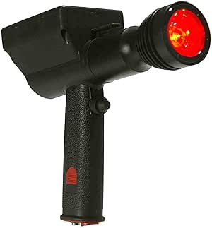 Red LED Pistol Grip Hunting Spotlight - 16 Hour Runtime - Rechargeable ...