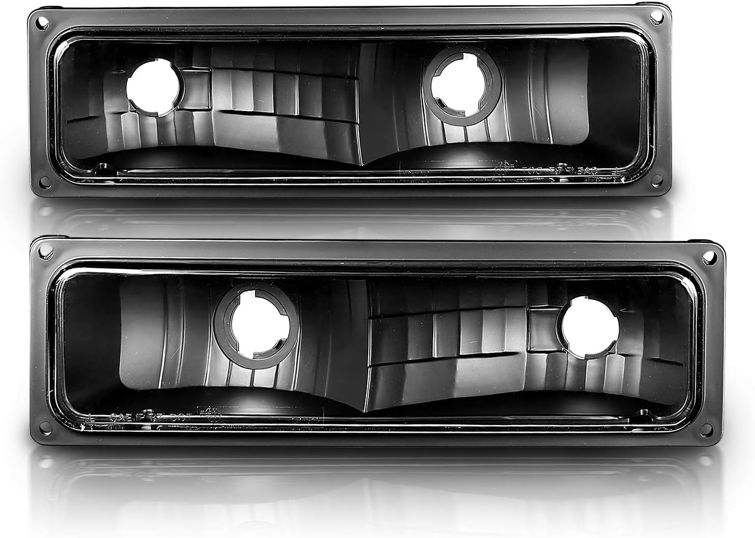 Amazon.com: AmeriLite Replacement Parking Turn Signal Lights Black Pair ...